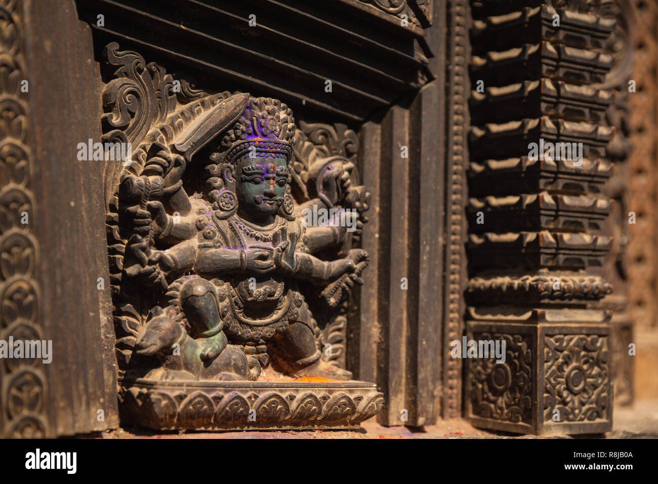 Nepali wood carving hi-res stock photography and images - Alamy