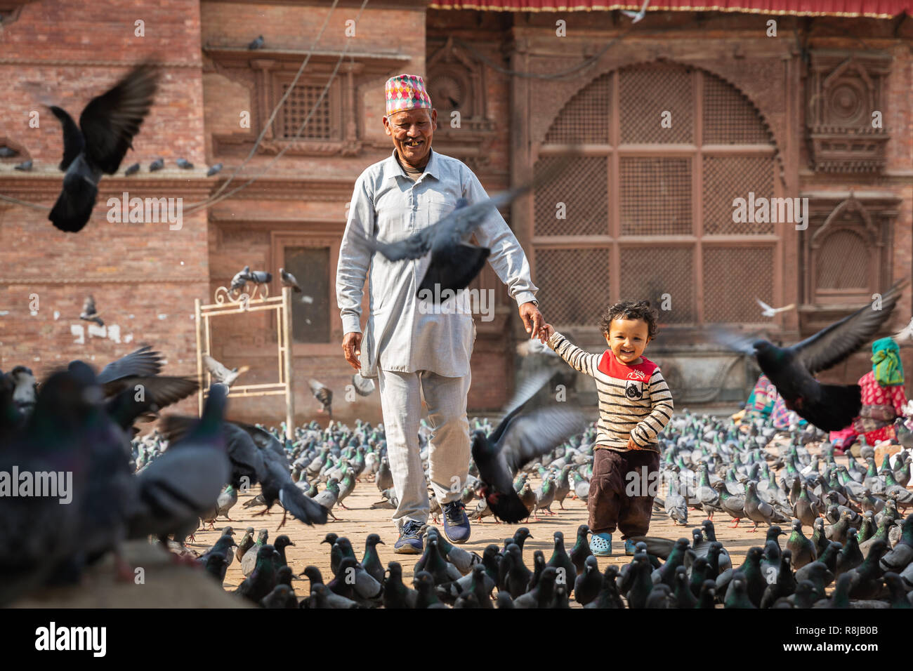 Nepal family grandfather hi-res stock photography and images - Alamy