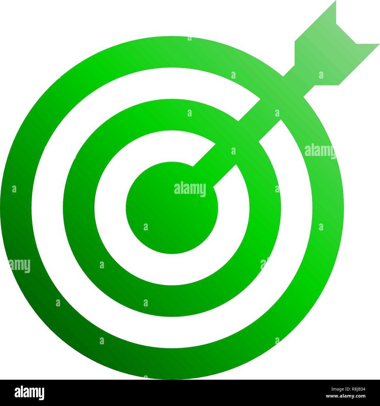 Target sign - green gradient transparent with dart, isolated - vector ...