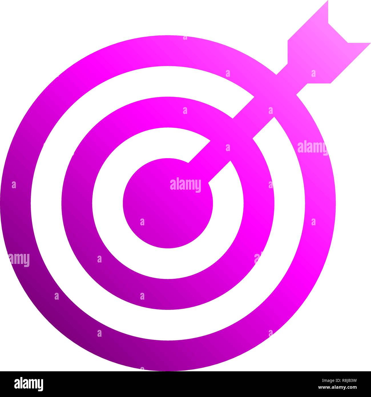 Target sign - purple gradient transparent with dart, isolated - vector ...