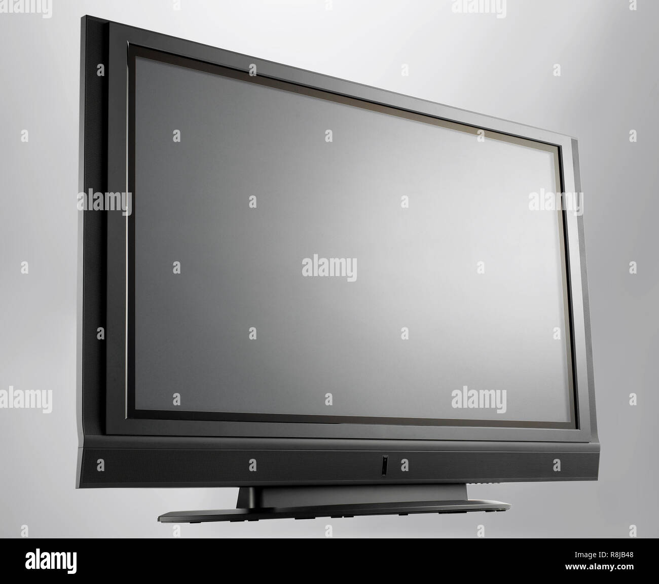 TV set isolated on gray background Stock Photo - Alamy