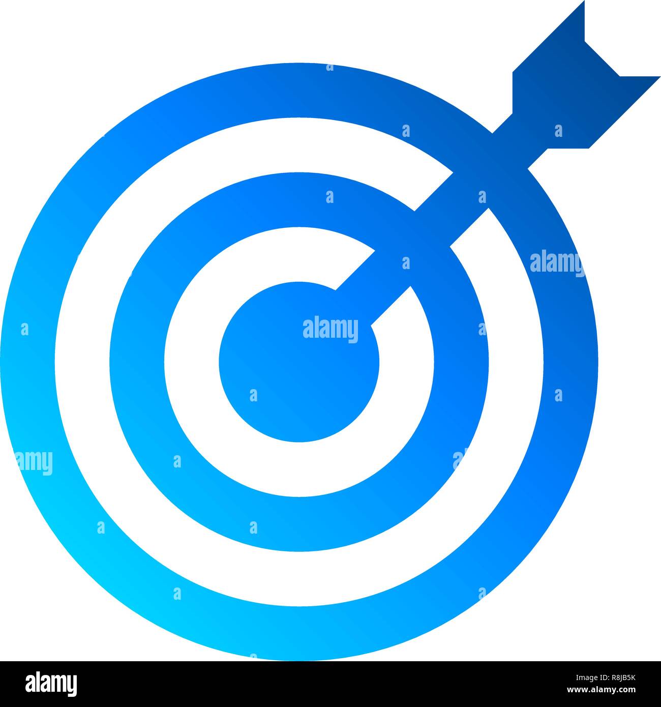 Target sign - blue gradient transparent with dart, isolated - vector ...