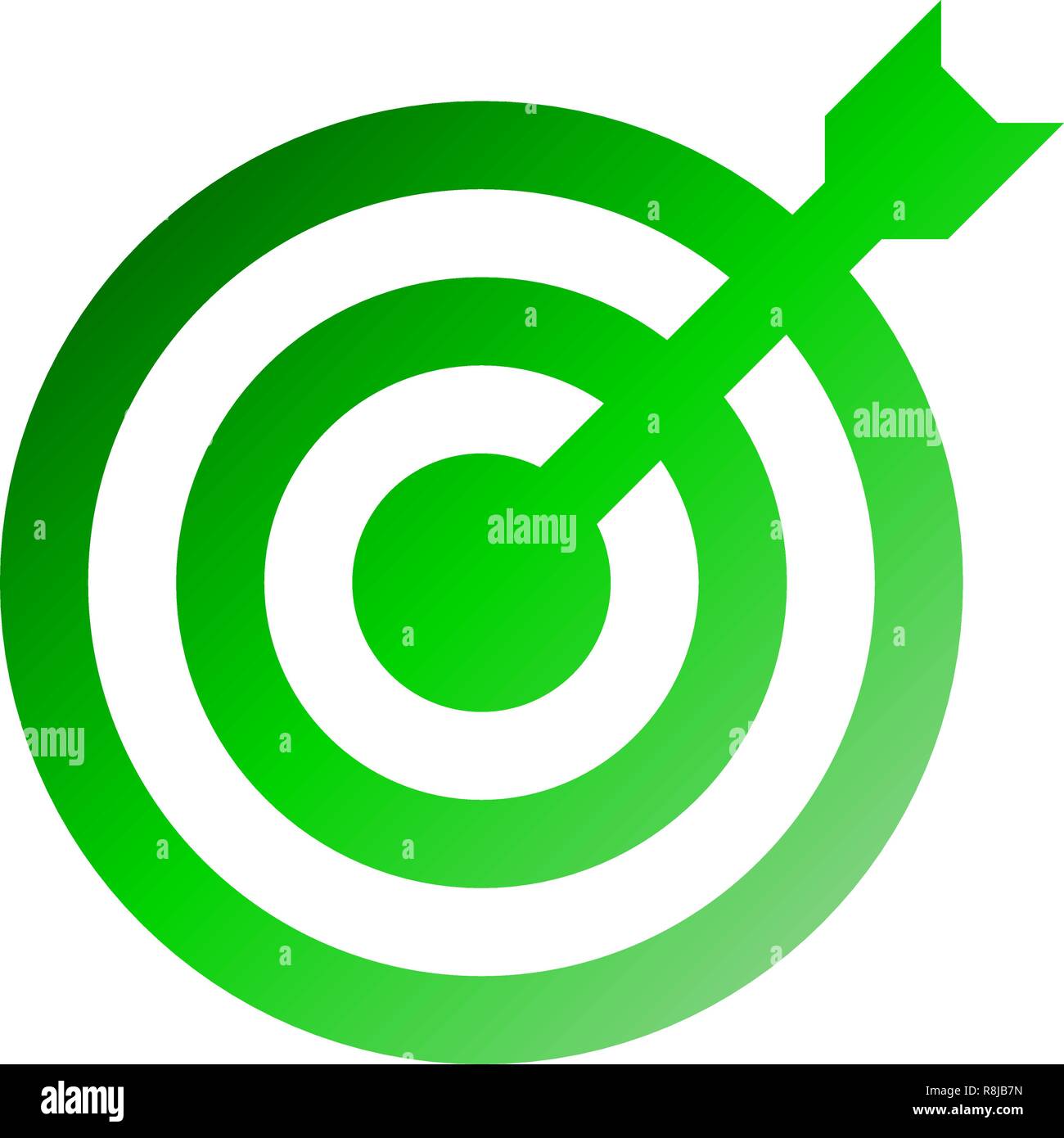 Target sign - green gradient transparent with dart, isolated - vector ...
