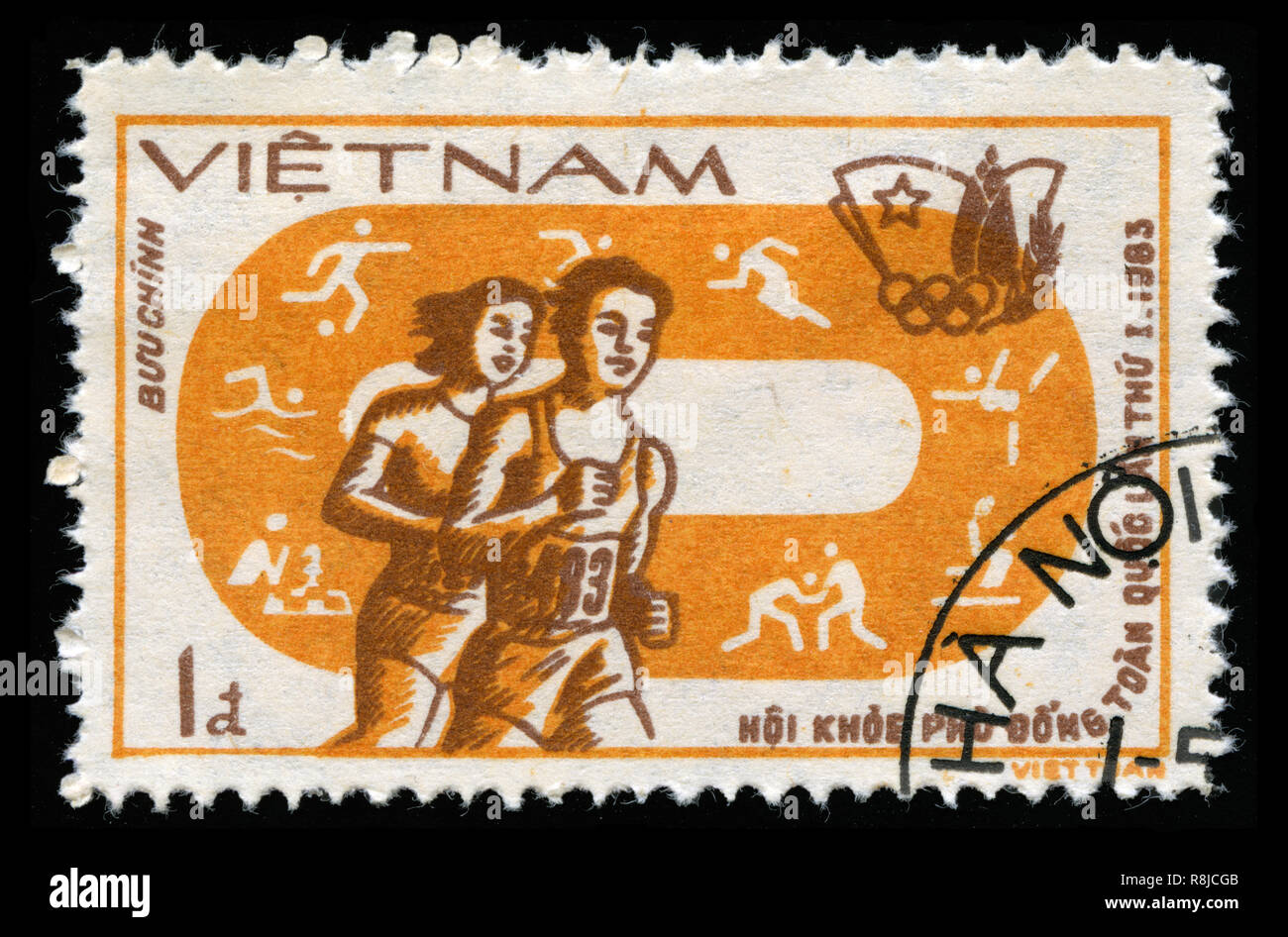 Postage stamp from Vietnam in the 9th Asian Games, New Delhi series ...