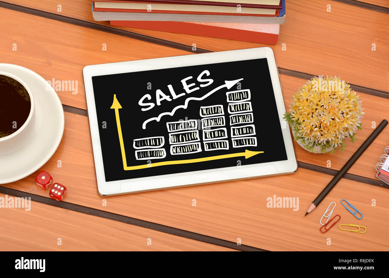 Drawing line graph on graph paper hi-res stock photography and images ...