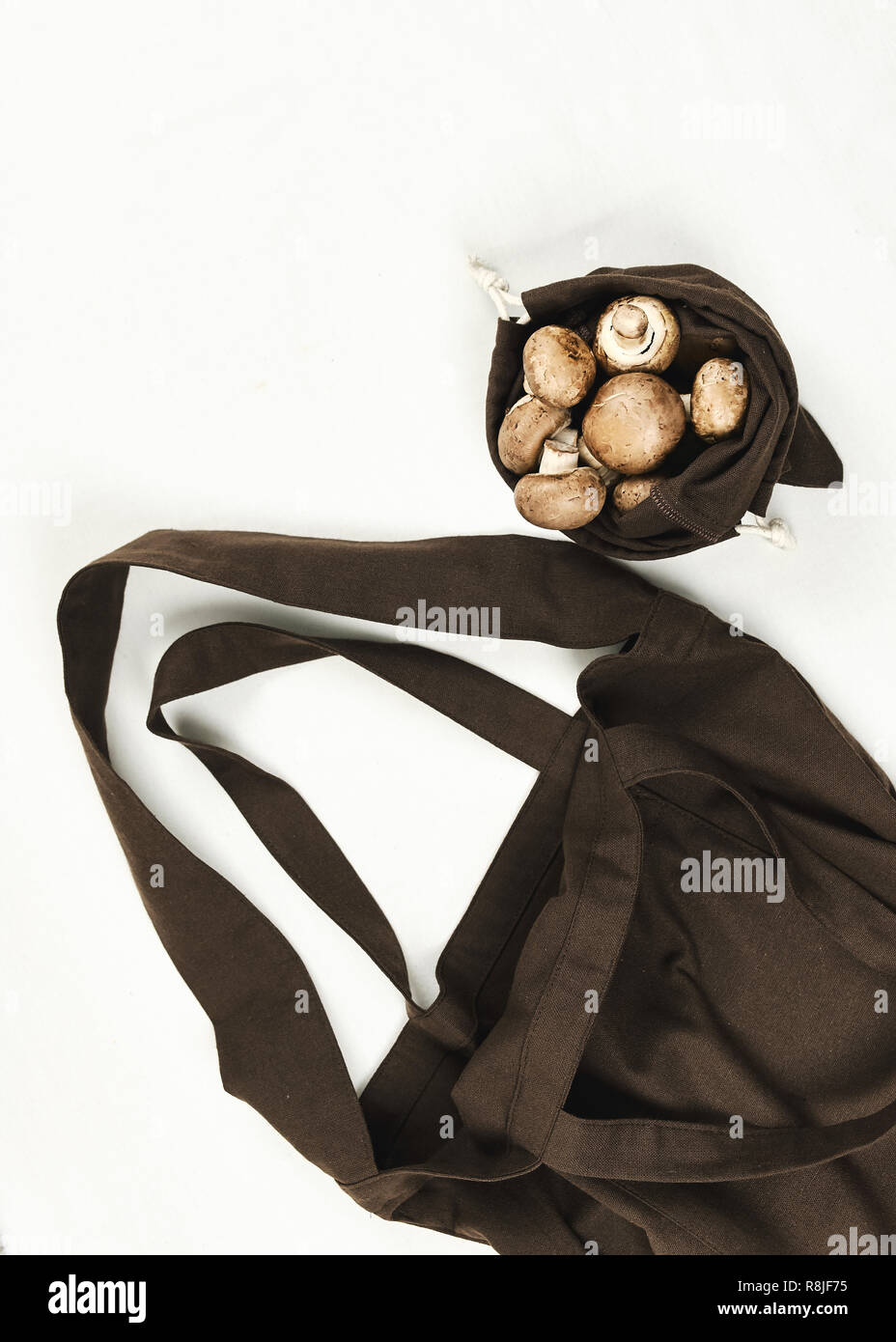 Zero Waste Food Storage Eco Bag Top View. Natural Organic Sack for ...