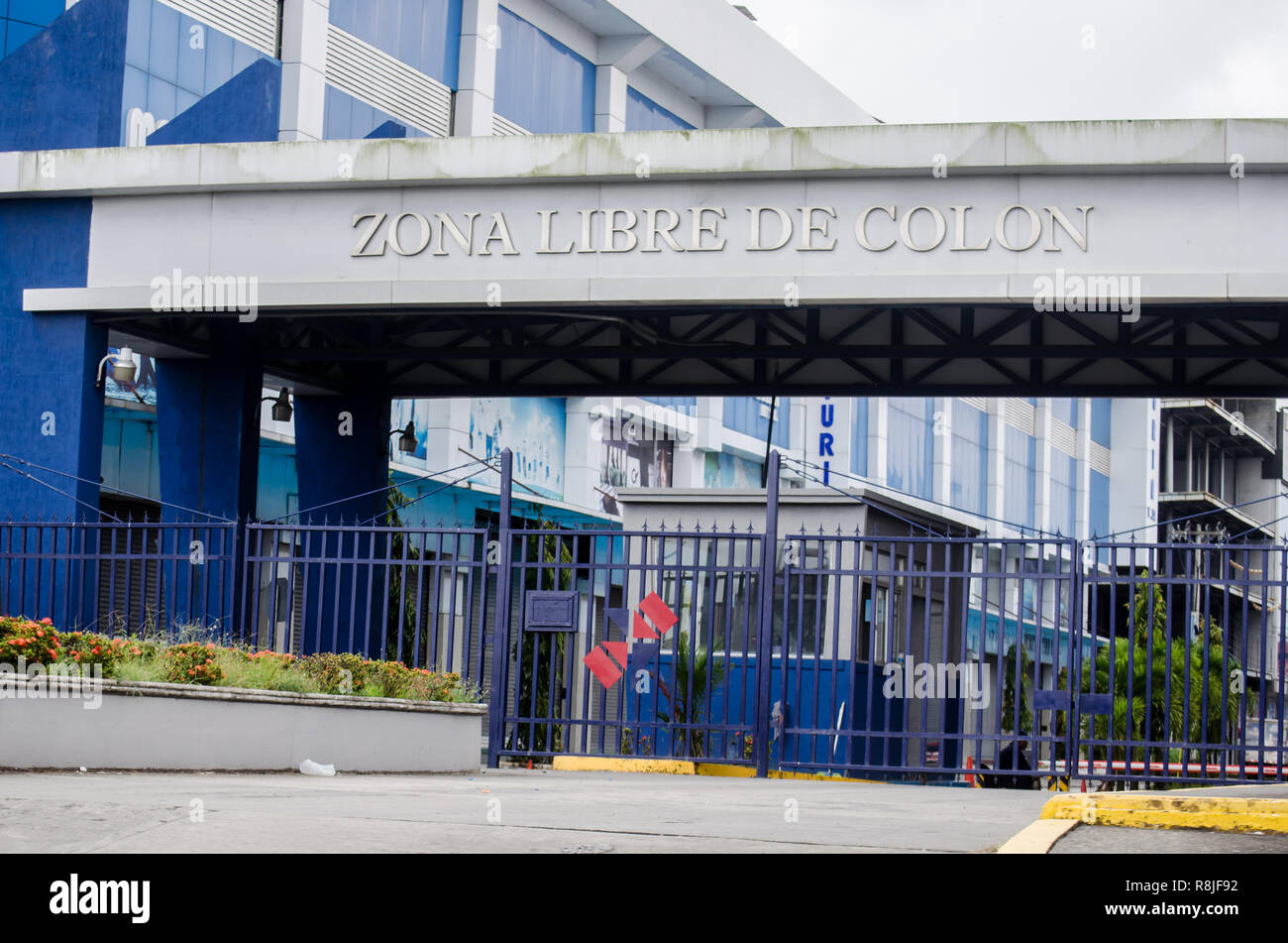 Colon Free Zone Entrance Stock Photo - Alamy