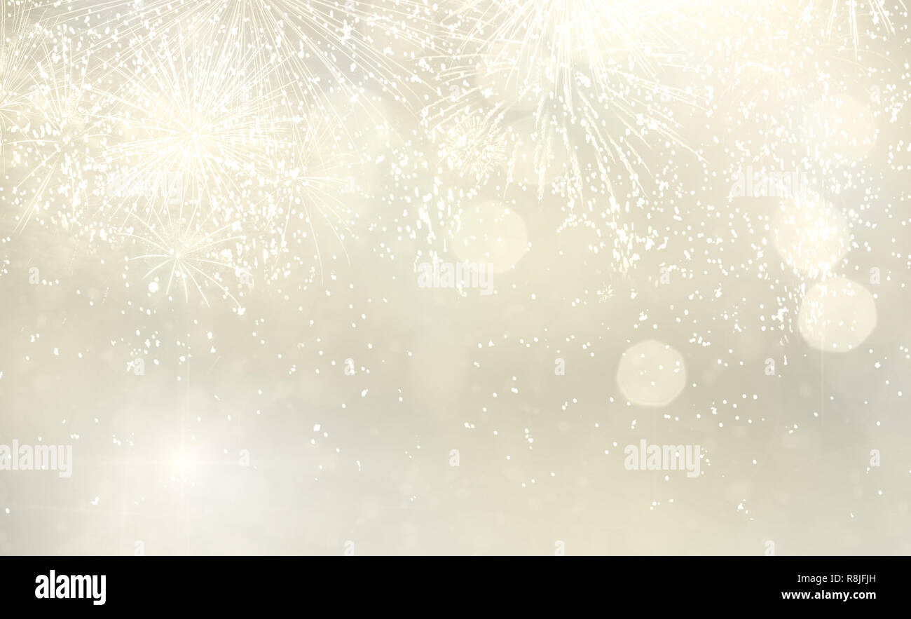 Fireworks and bokeh lights concept Stock Photo - Alamy