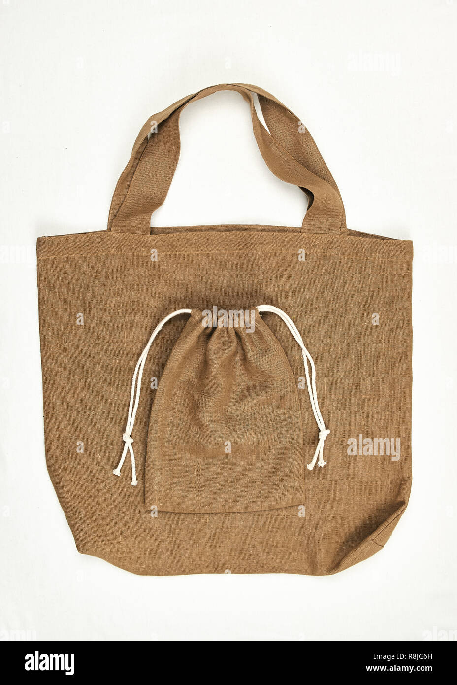 Linen Blank Case Bags Eco Package. Empty Craft Flax Pack Natural ...