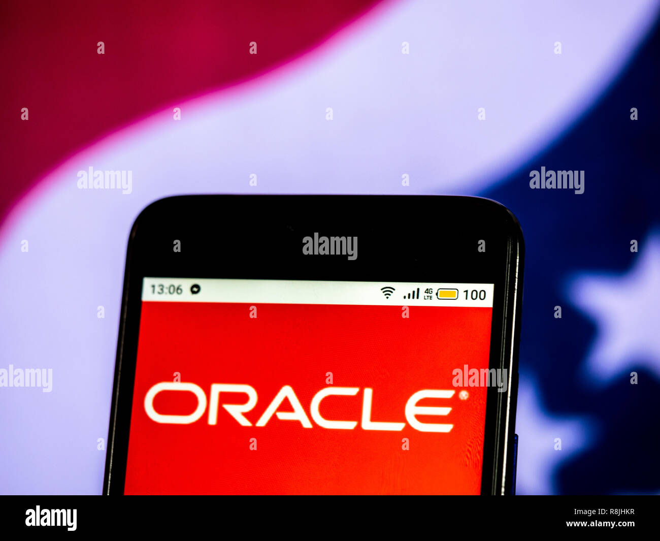 Oracle Corporation Computer software company logo seen displayed on ...