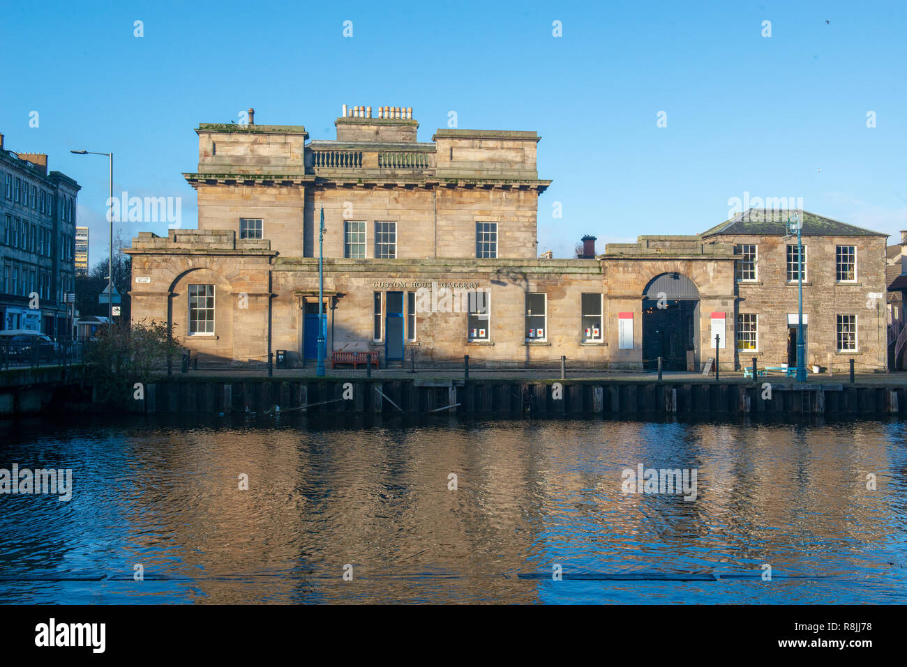 Message from the skies GV, Custom House Leith Stock Photo - Alamy