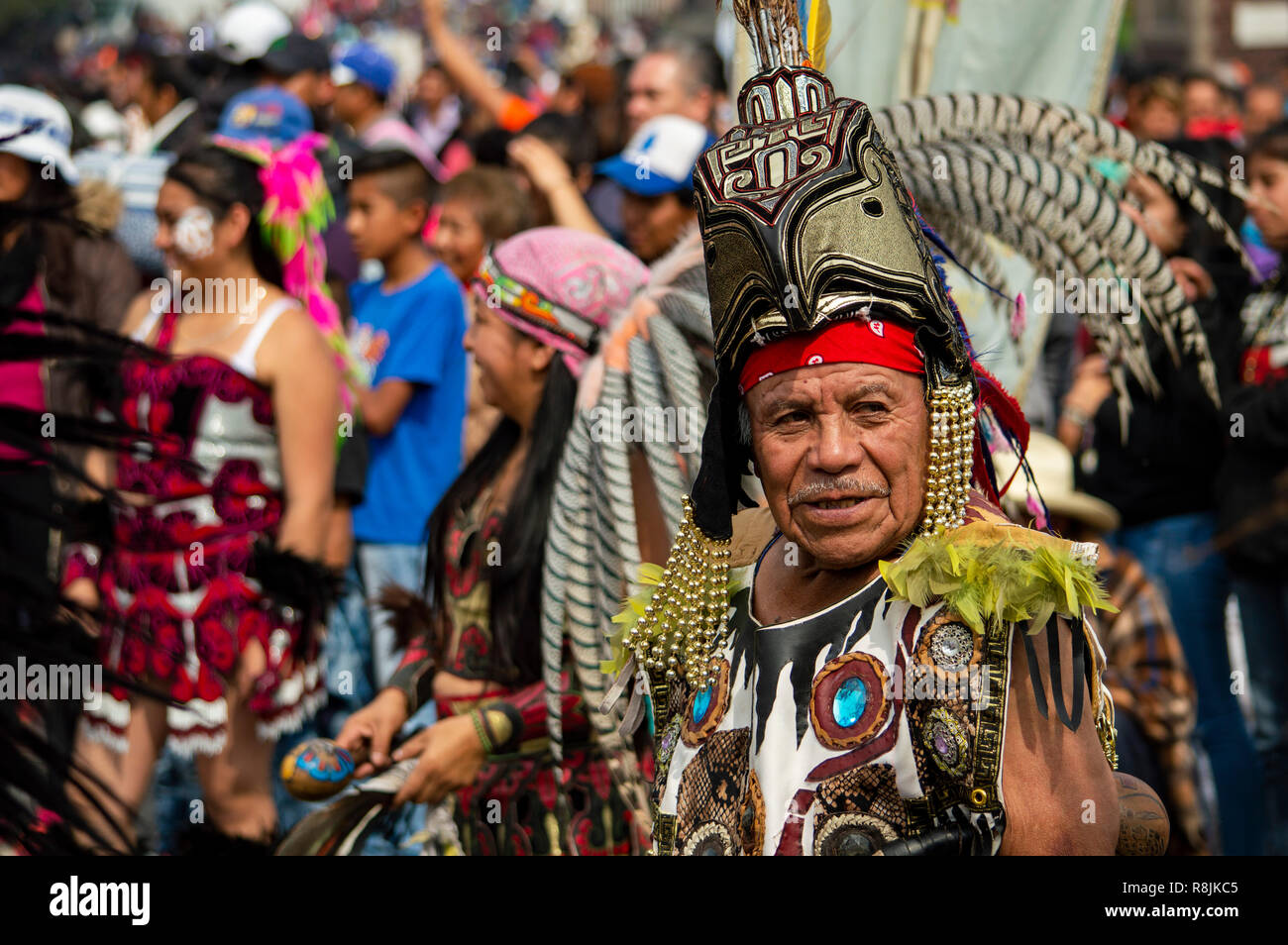 A Mexican man dancing at the Basilica of Our Lady of Guadalupe in ...