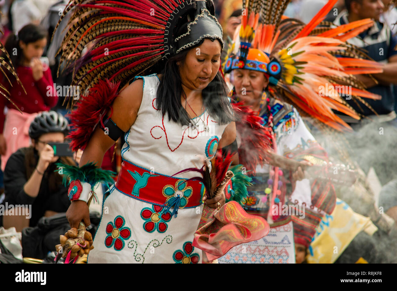 Mexicans dancing at the Basilica of Our Lady of Guadalupe in Mexico ...