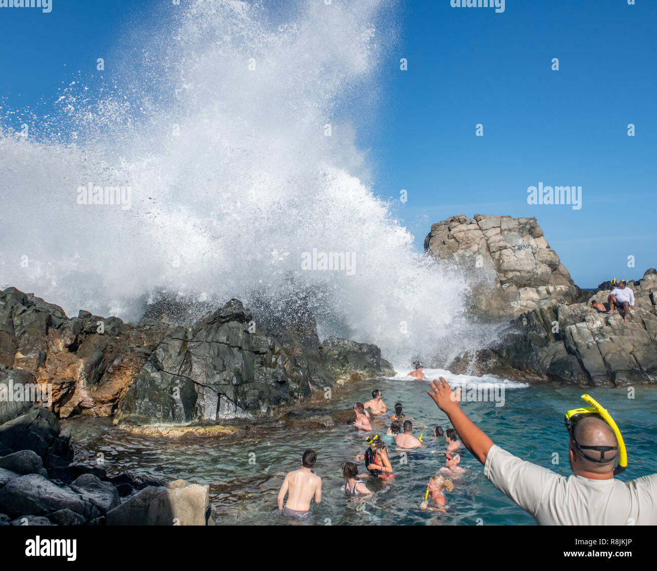 Arikok National Park Aruba natural pool - Conchi Aruba - massive waves ...