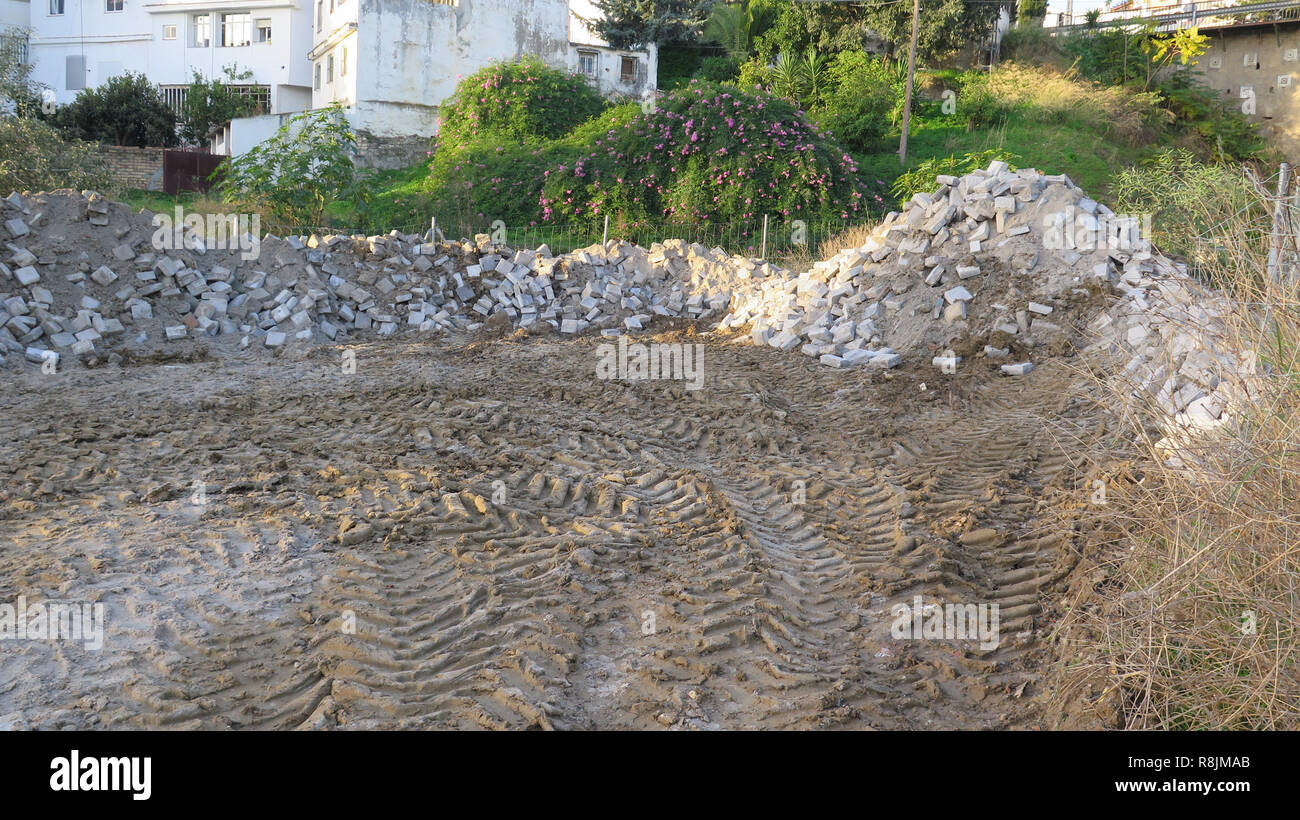 Concrete rubble from road destruction hi-res stock photography and ...