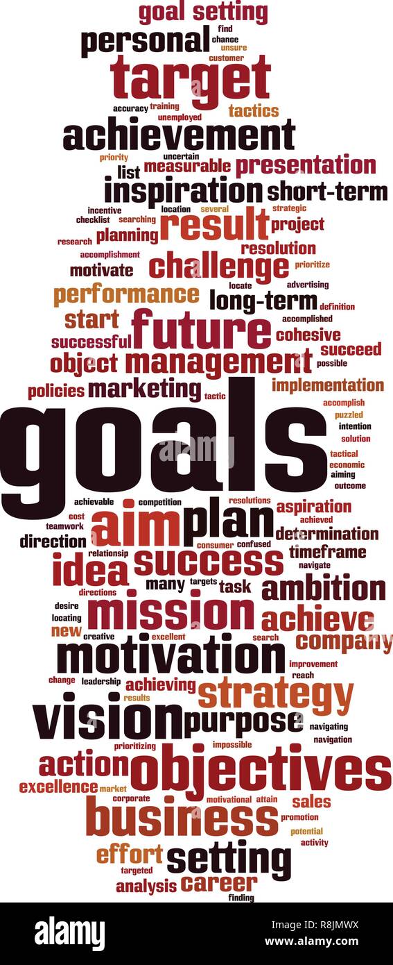Goals word cloud concept. Vector illustration Stock Vector Image & Art ...