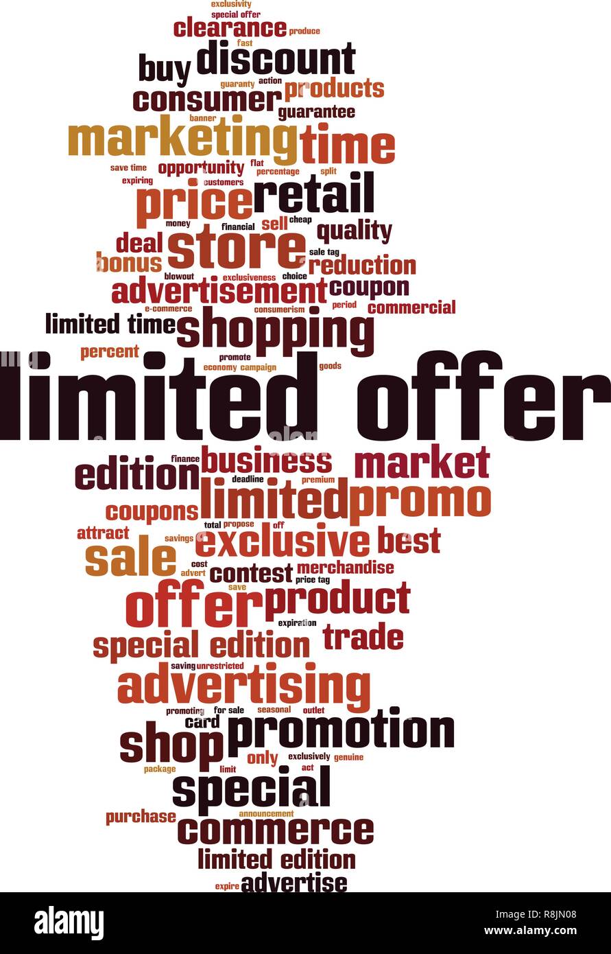 Limited offer word cloud concept. Vector illustration Stock Vector ...