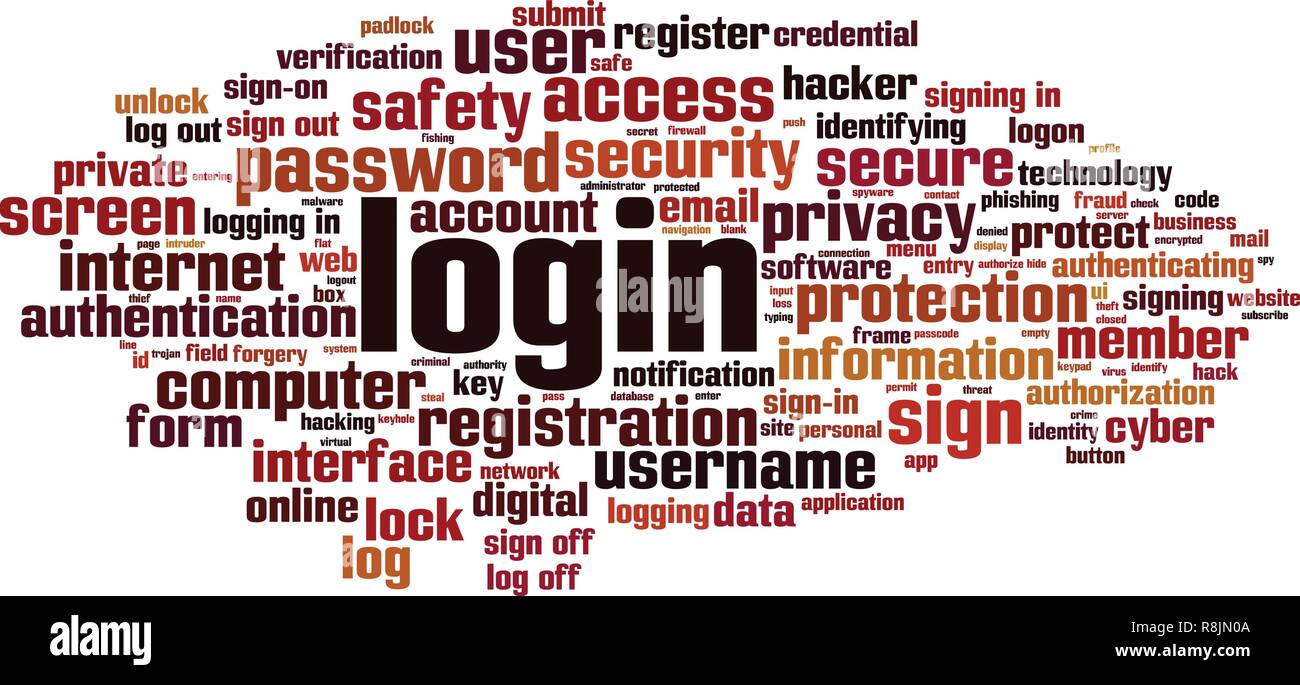 Login word cloud concept. Vector illustration Stock Vector Image & Art ...