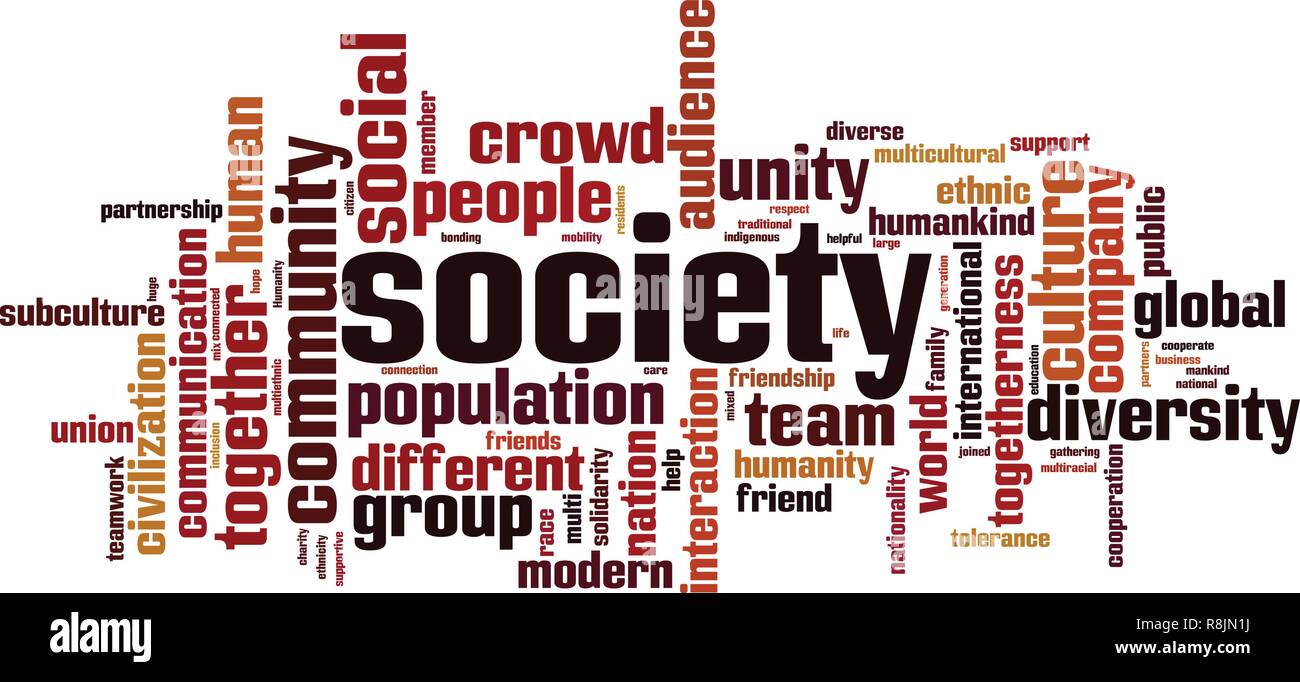 Society word cloud concept. Vector illustration Stock Vector Image ...