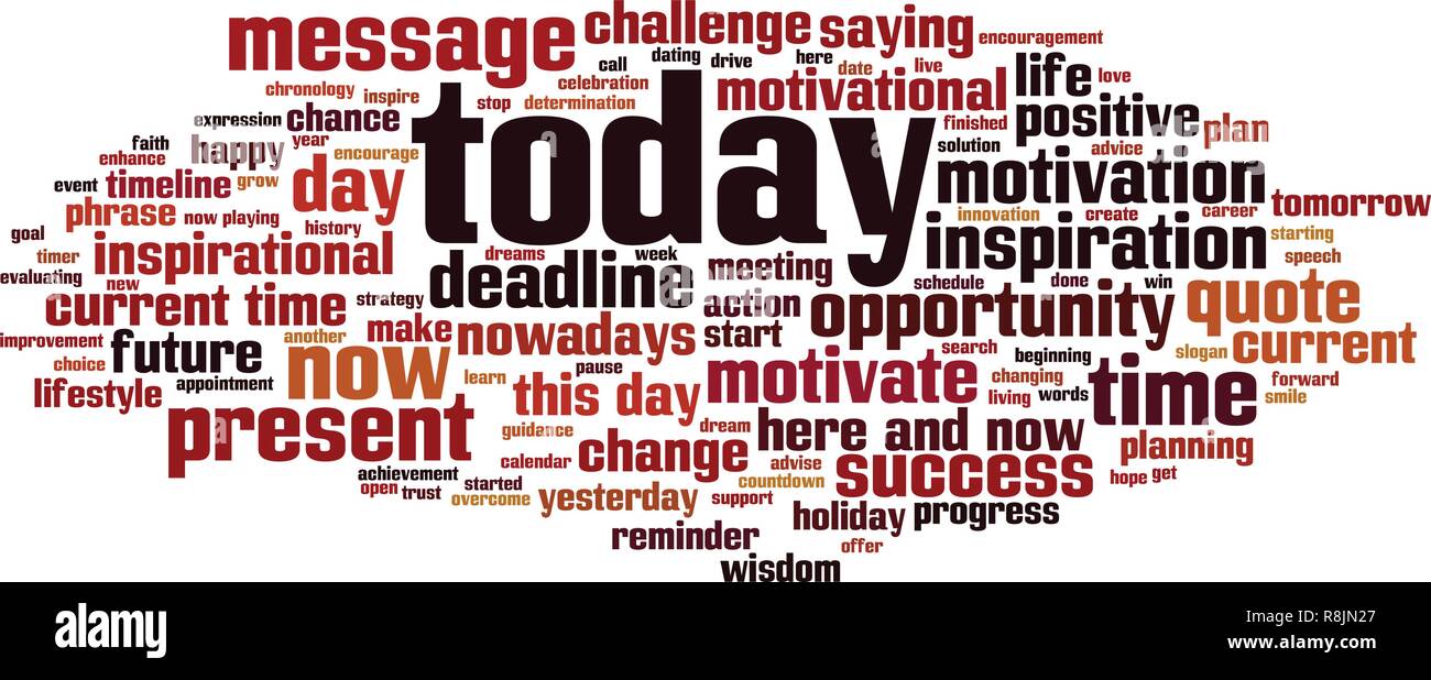 Today word cloud concept. Vector illustration Stock Vector Image & Art ...
