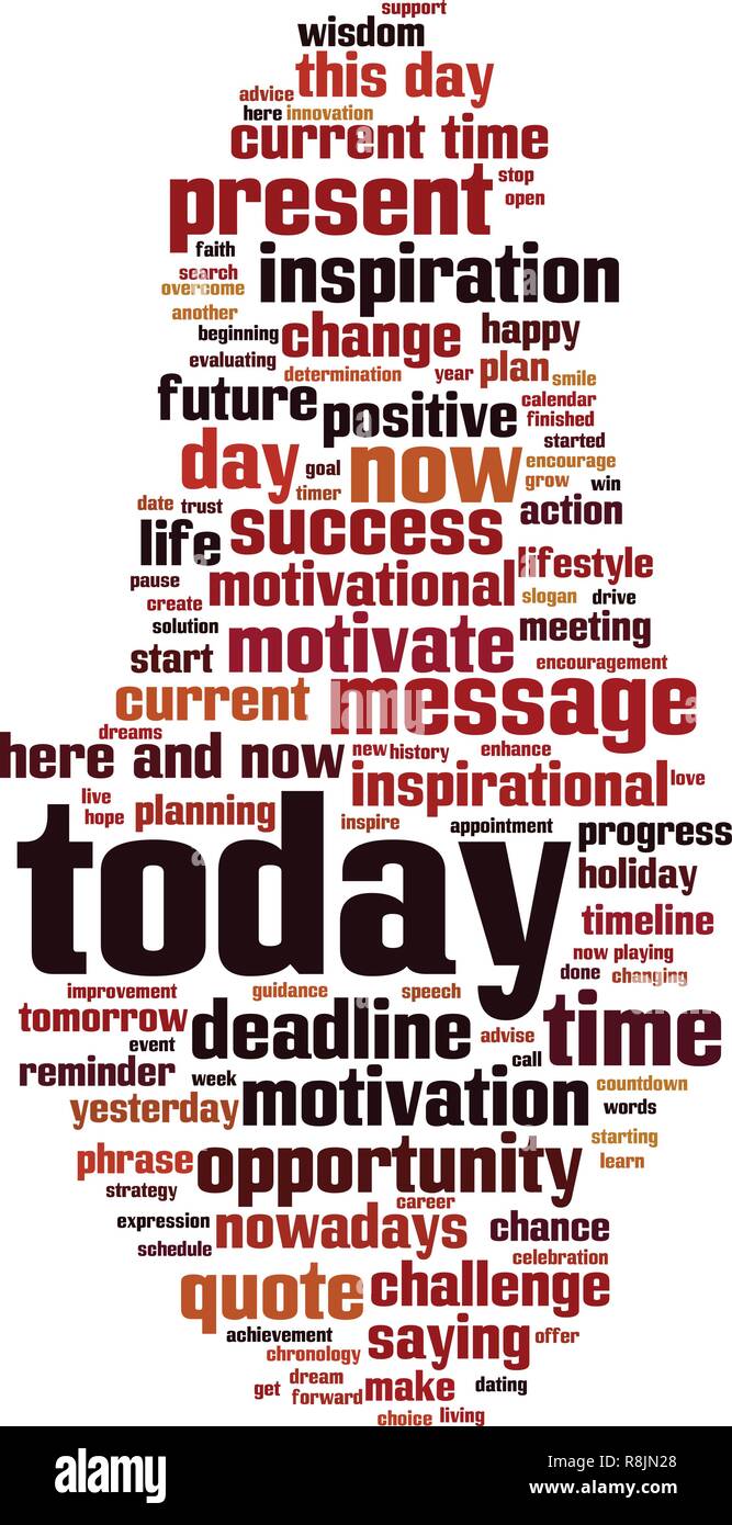 Today word cloud concept. Vector illustration Stock Vector Image & Art ...