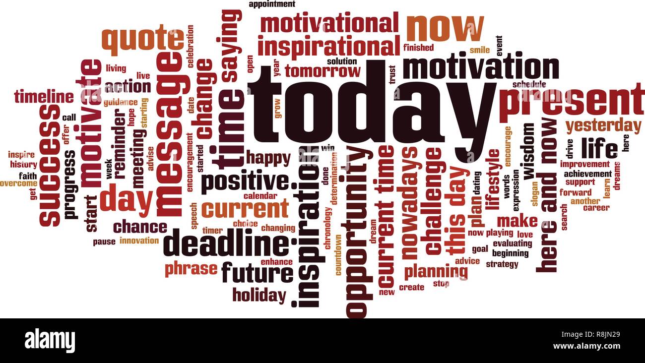 Today word cloud concept. Vector illustration Stock Vector Image & Art ...