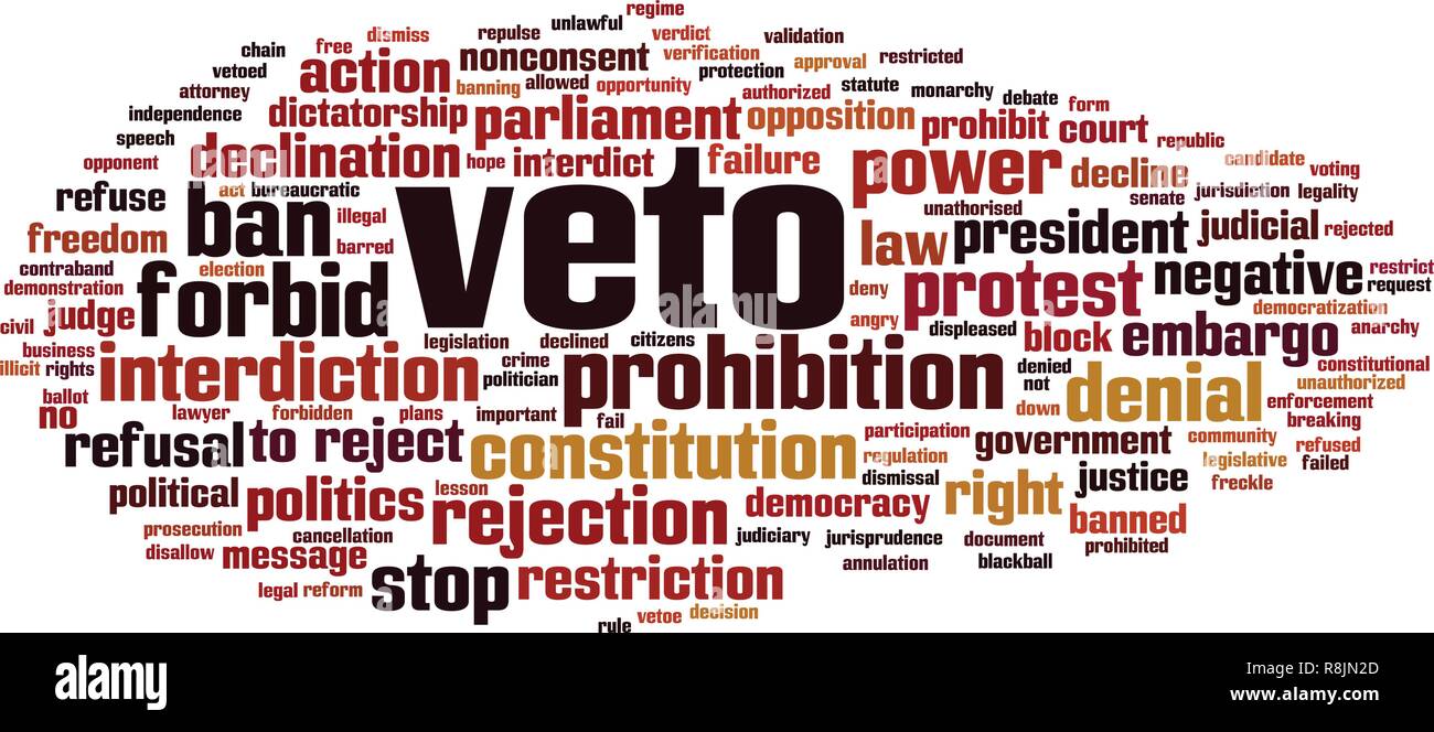 Veto word cloud concept. Vector illustration Stock Vector Image & Art ...