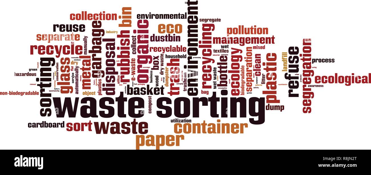 Waste sorting recycling cardboard Stock Vector Images - Alamy