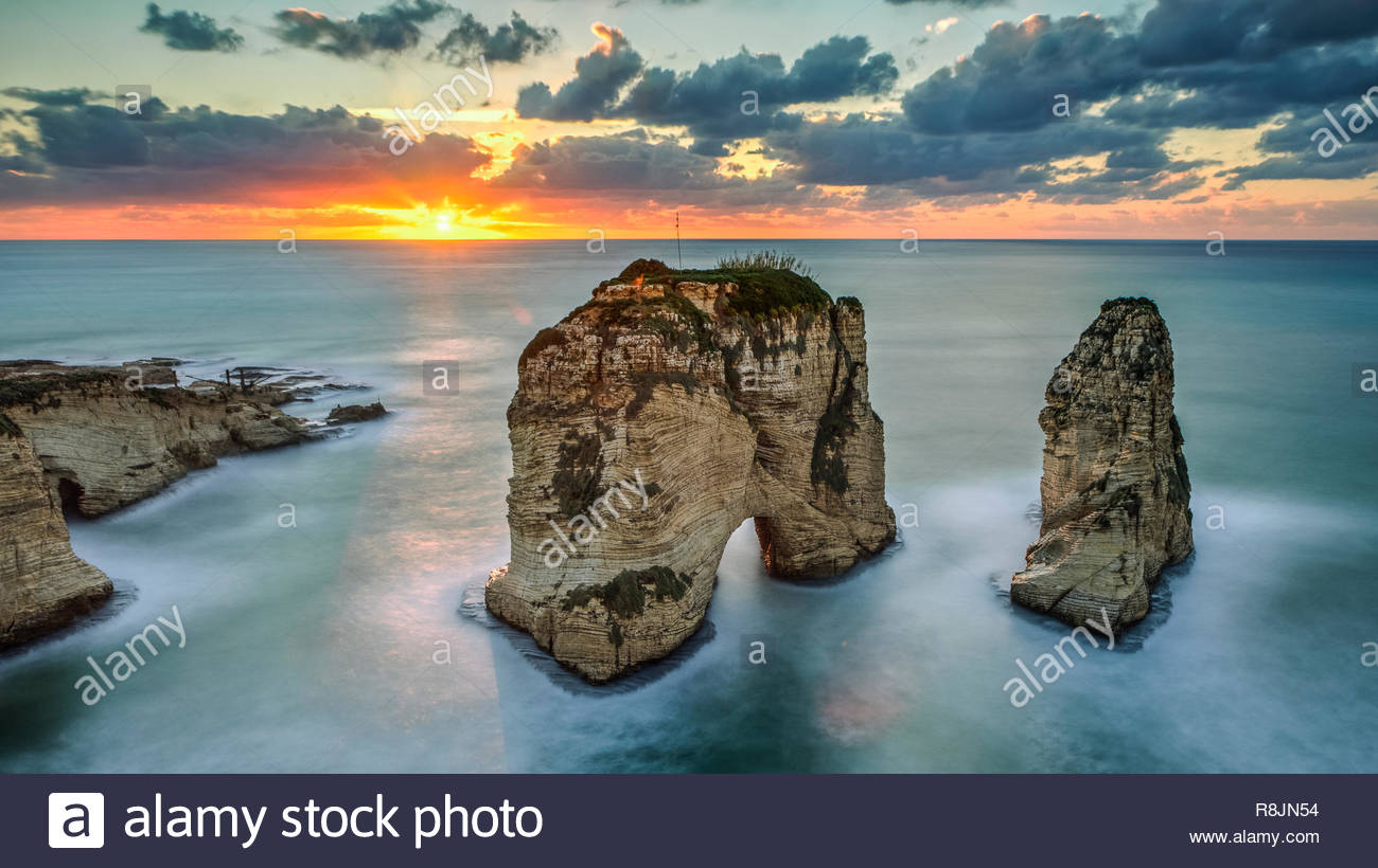 Raouche Rocks High Resolution Stock Photography and Images - Alamy