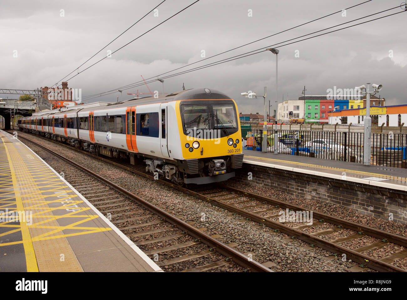Class 360 Heathrow Connect passenger train at Southall station near London Stock Photo - Alamy