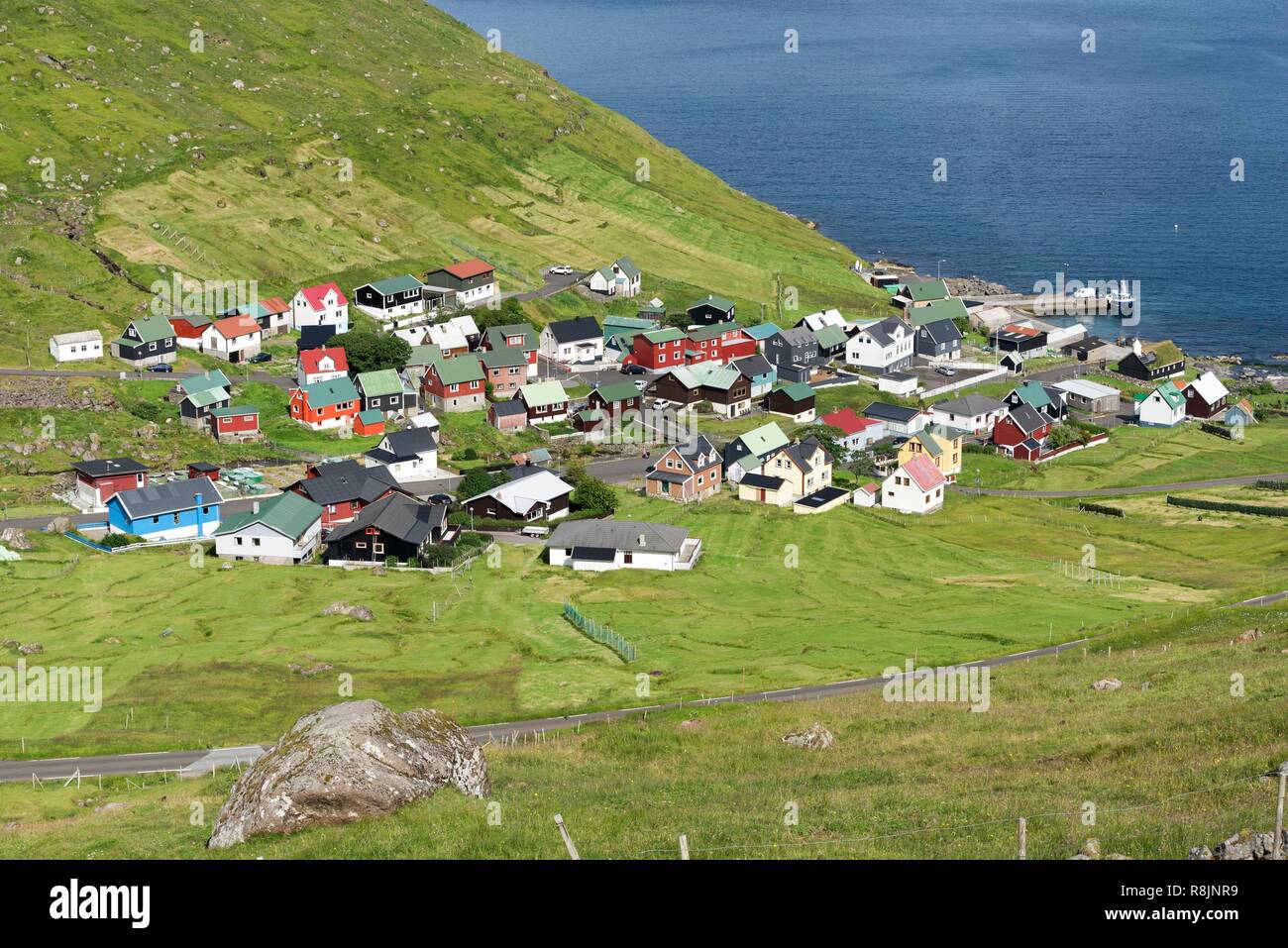 Denmark, Faroe Islands, Eysturoy Island, Funningur Stock Photo - Alamy