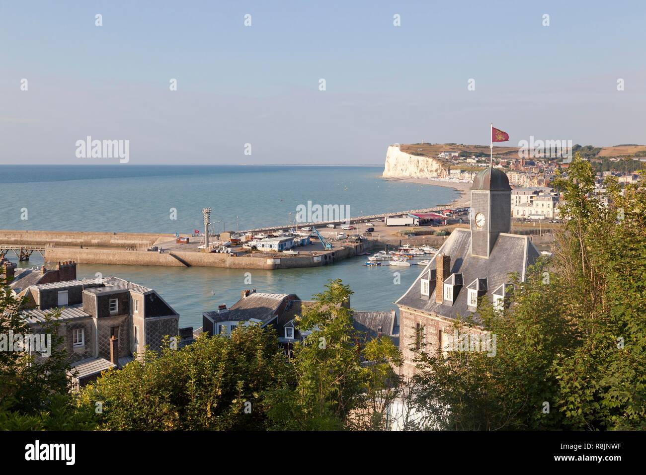 France, Seine Maritime, Le Treport, old town hall from 1882 and in the ...