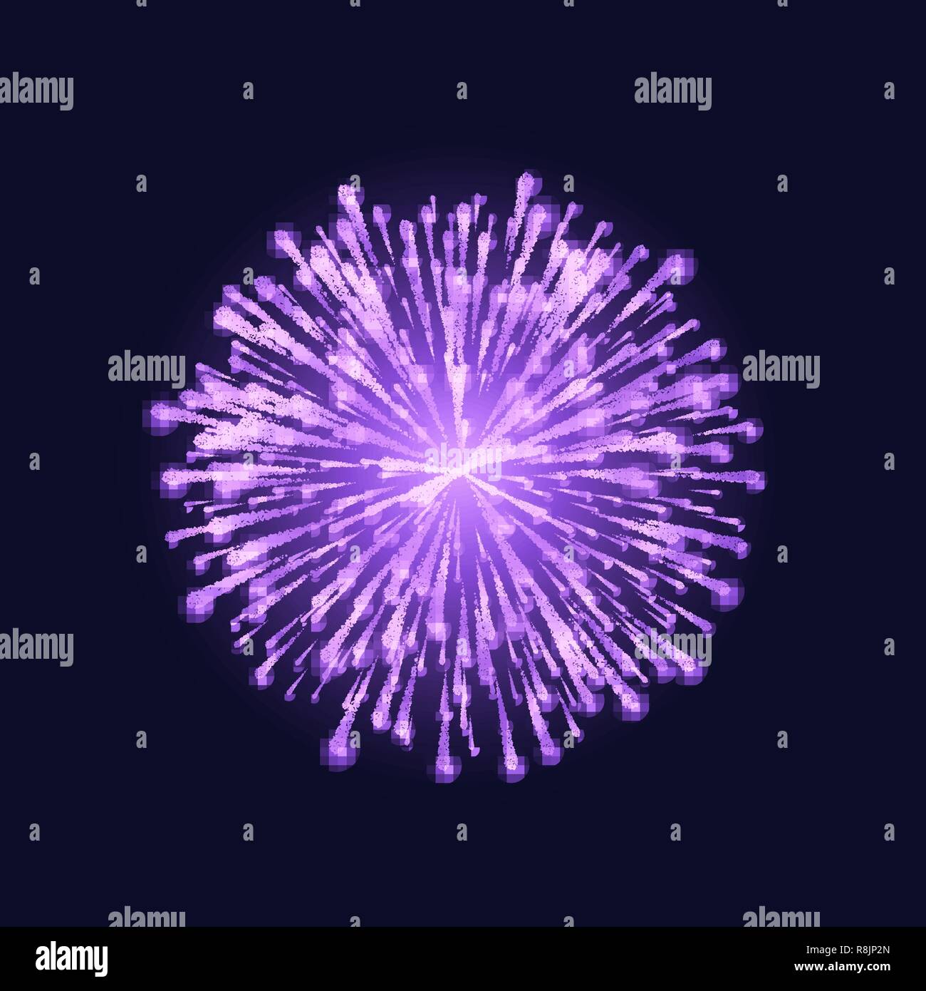 Firework isolated. Beautiful purple firework on dark sky background ...