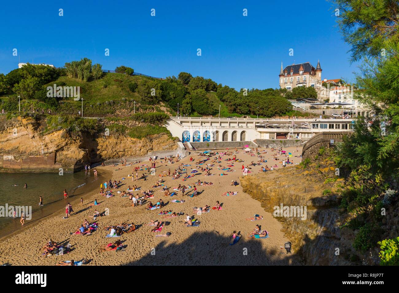 France, Pyrenees Atlantiques, Bask country, Biarritz, Port Vieux beach ...