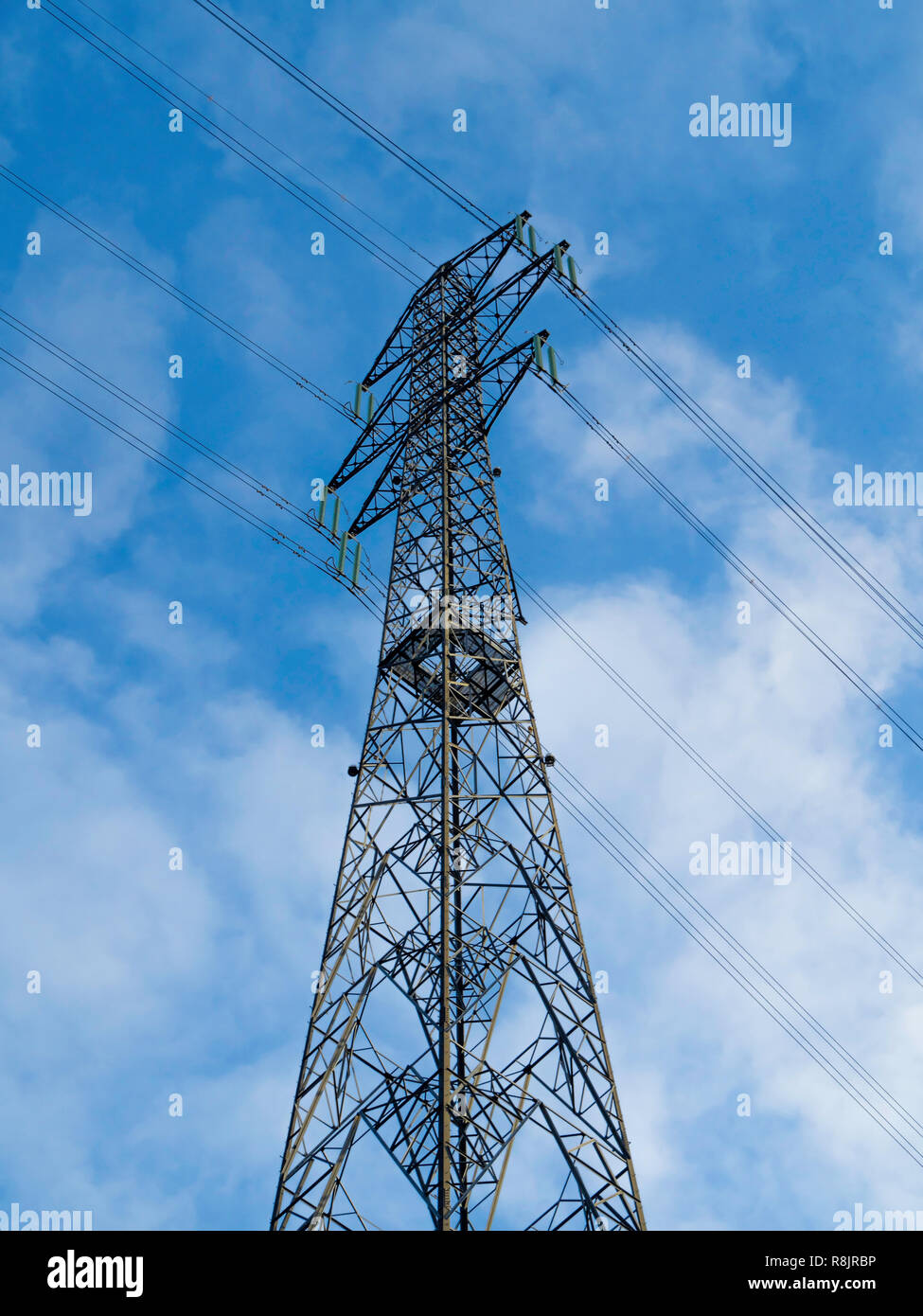 Tall transmission tower pylon carrying hi-res stock photography and ...