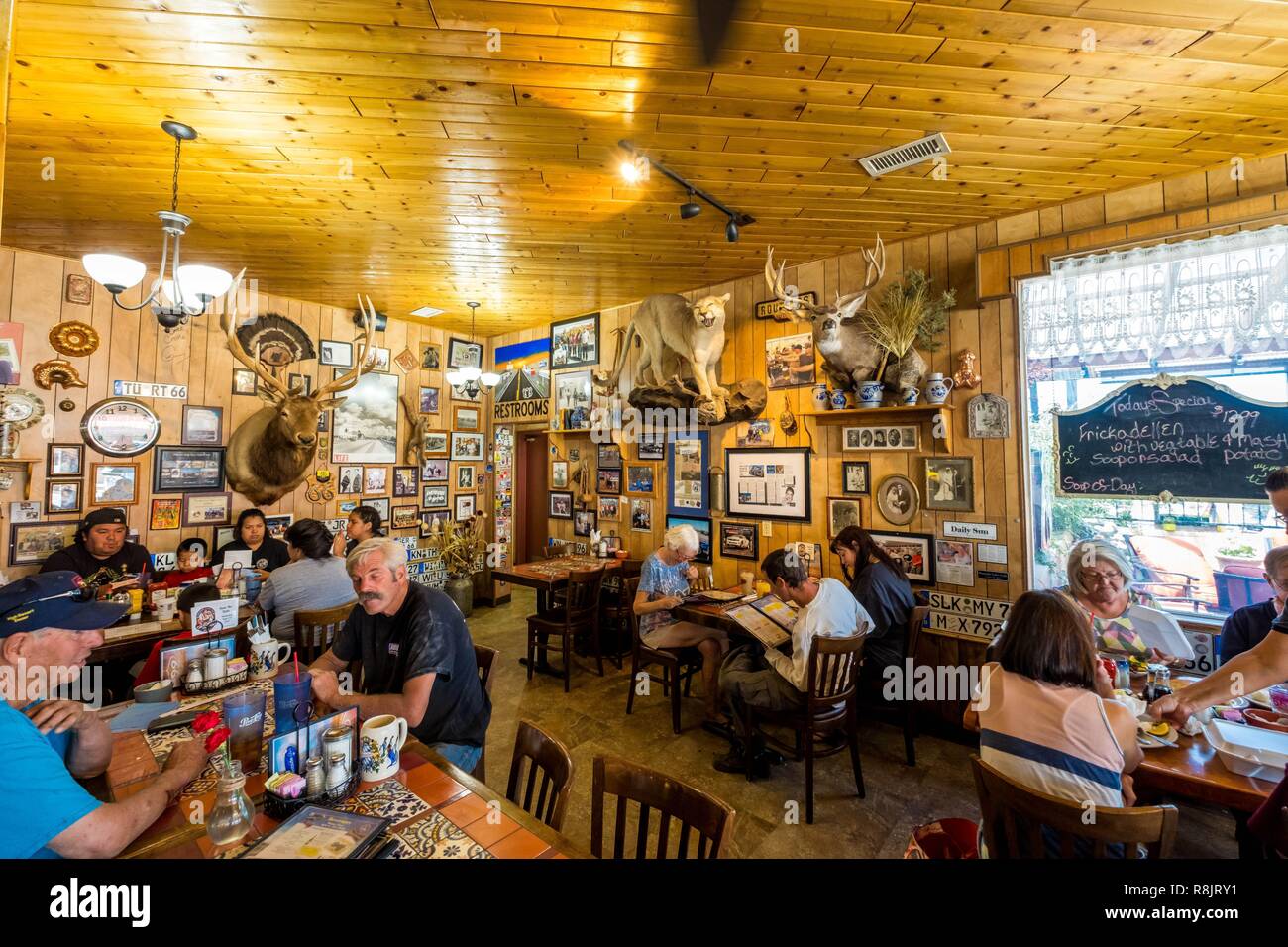 United States, Arizona, Seligman, Gd Canyon Westside Lilo's Cafe Stock ...