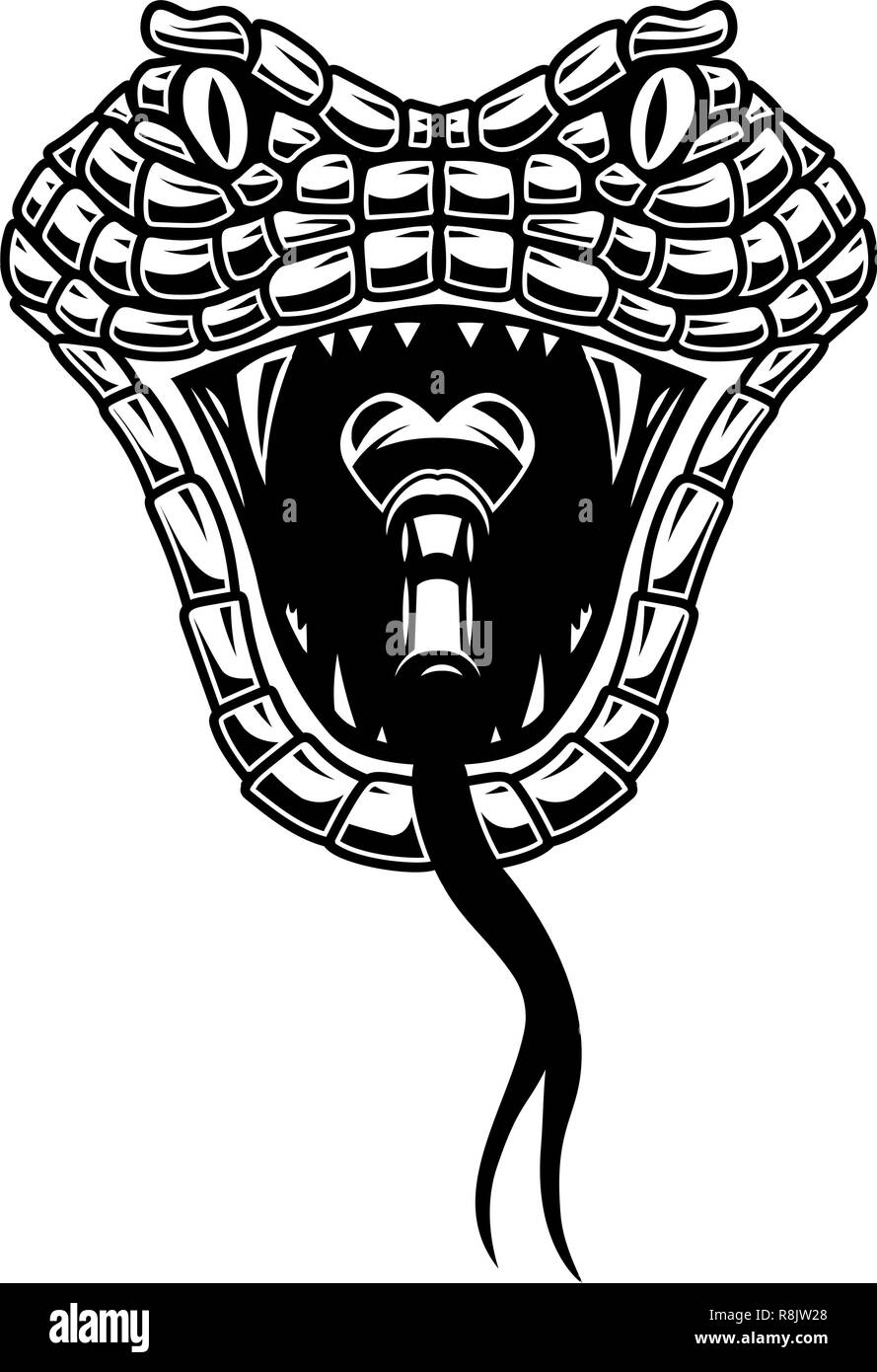 Snake Head Clip Art Black And White