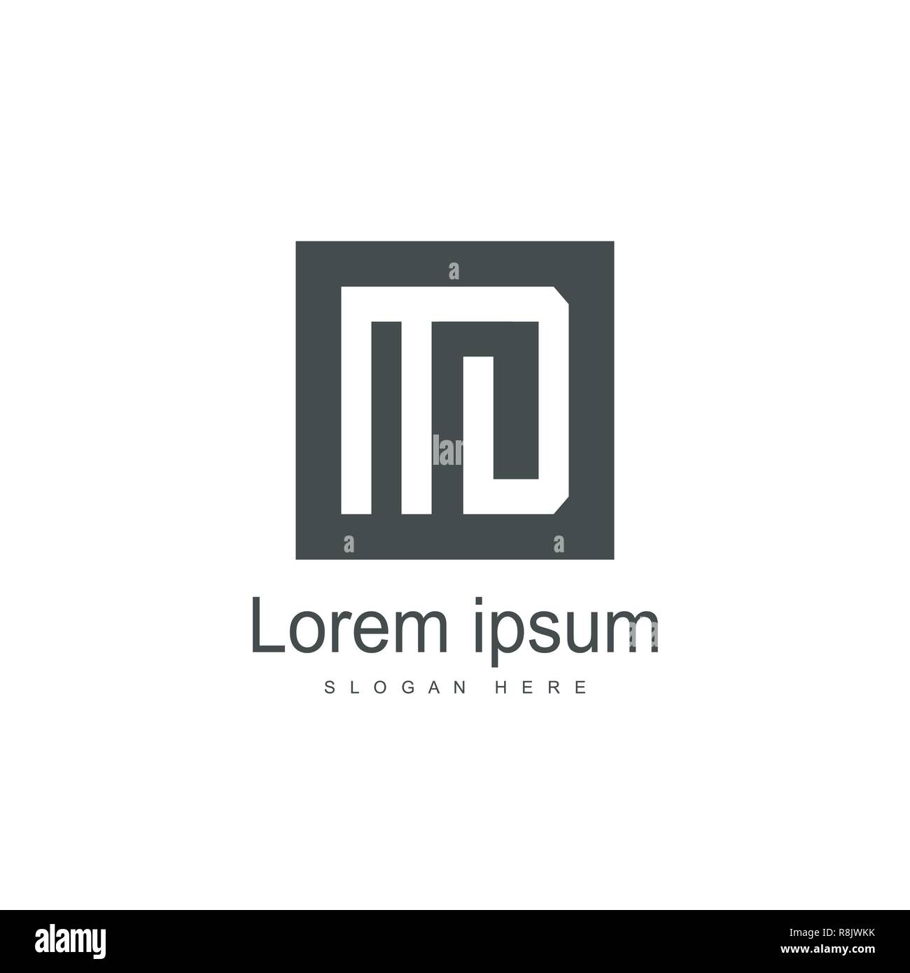 Initial Letter MD Logo template design. Minimalist letter logo vector ...