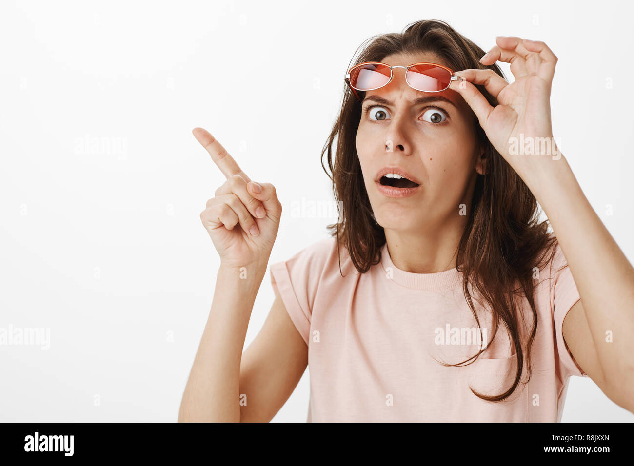 Awkward And Funny Charismatic Woman Being Disturbed And Shocked By