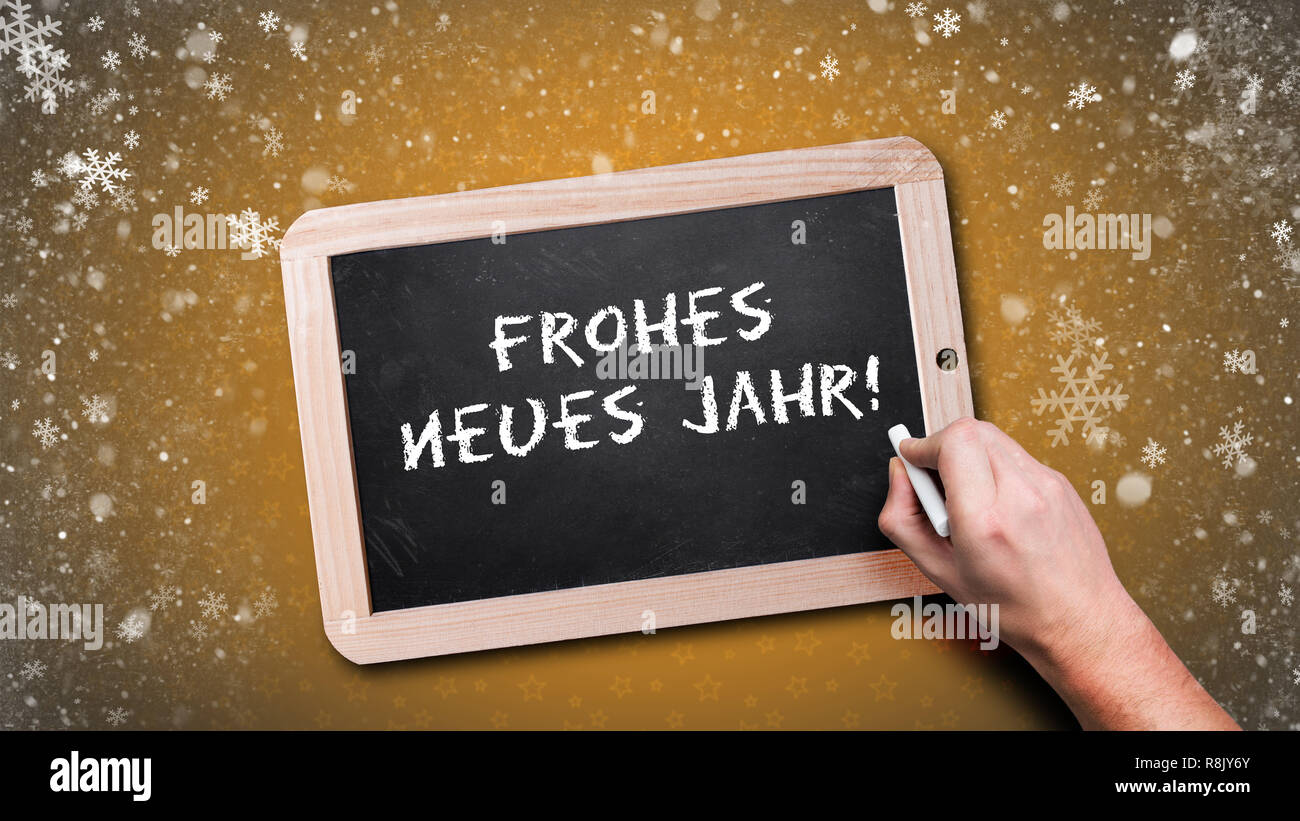 German greeting card for the new year celebration hi-res stock ...