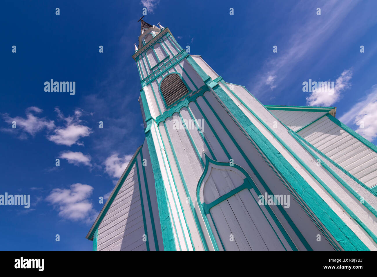 An old wooden church steeple Stock Photo - Alamy