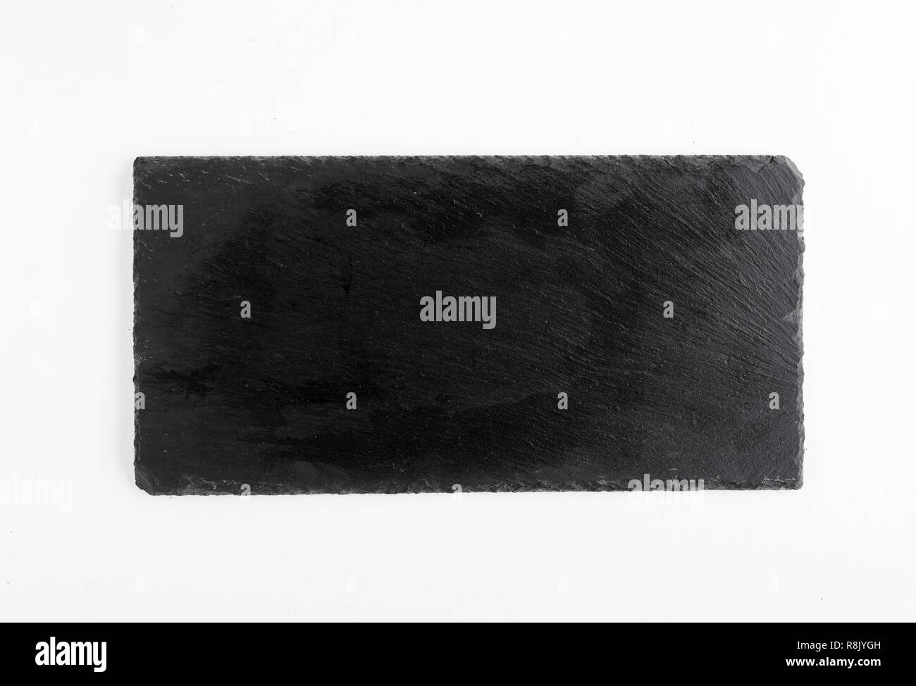 Black slate board isolated on white Stock Photo - Alamy