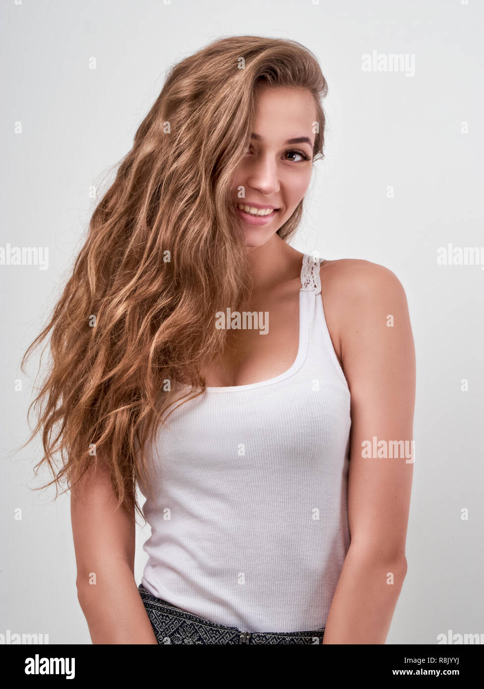 Woman natural makeup hi-res stock photography and images - Alamy