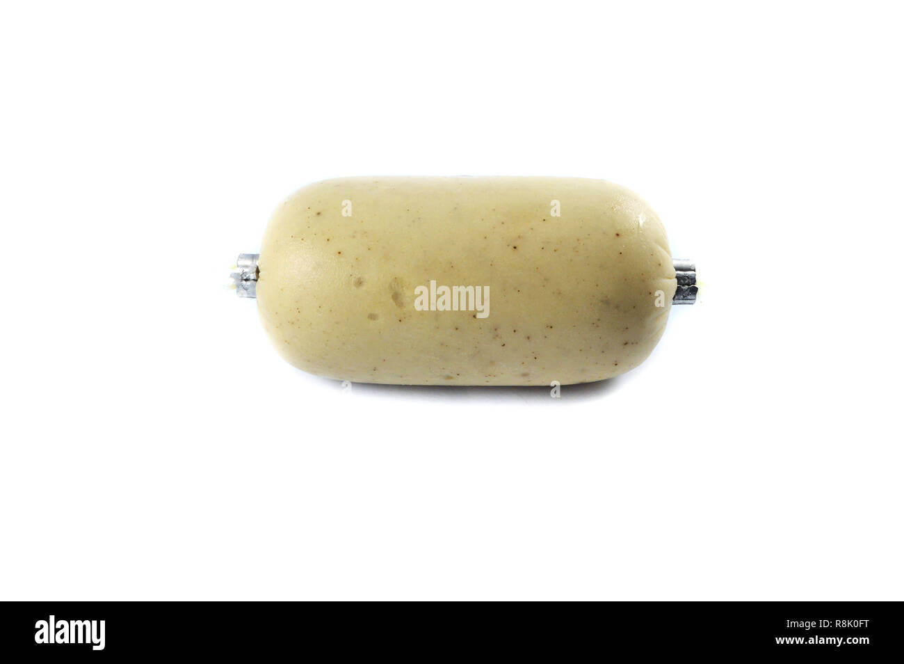 fermented white pork sausage isolated on white background / mooyor ...