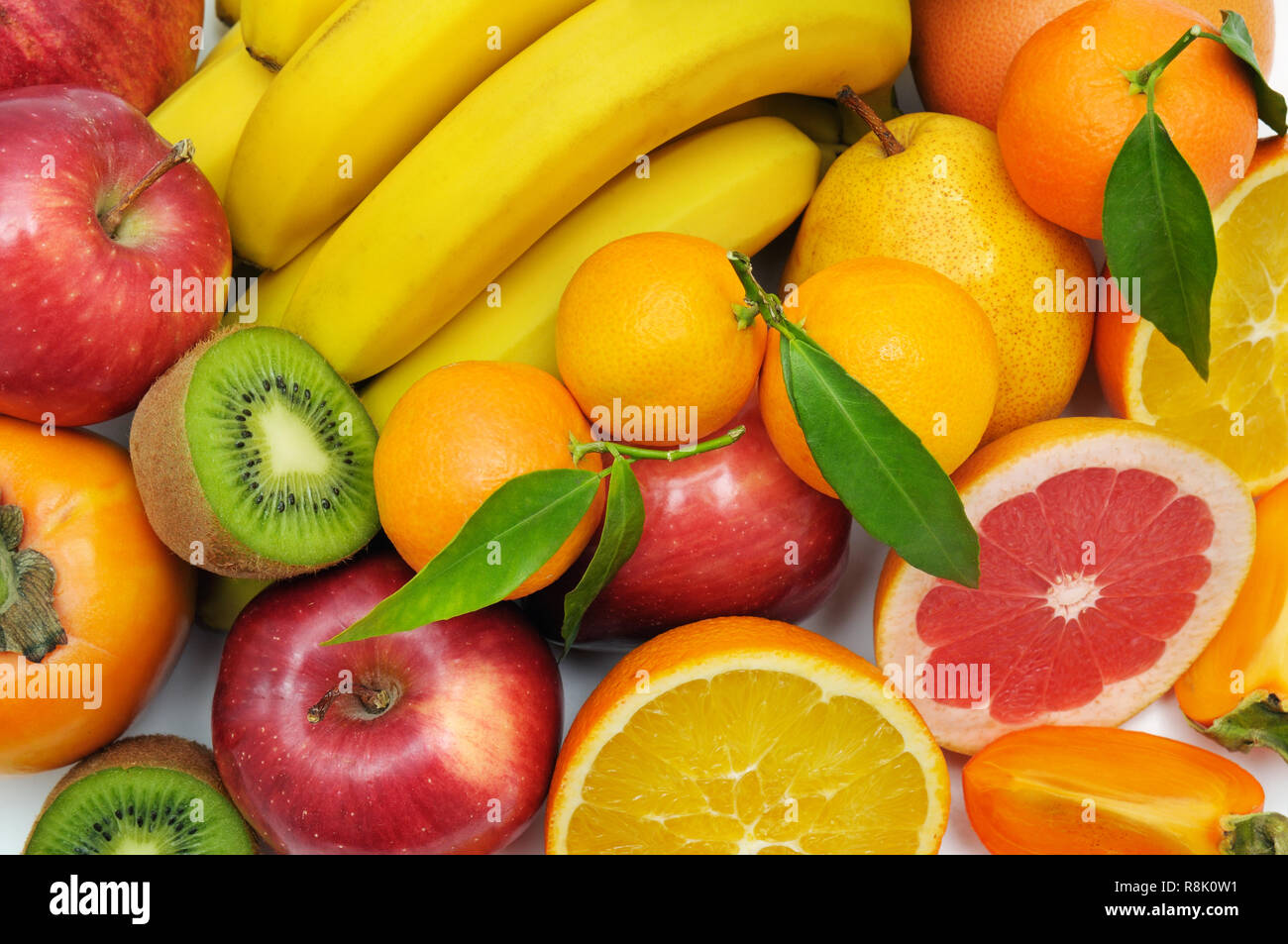background set of fruits Stock Photo - Alamy