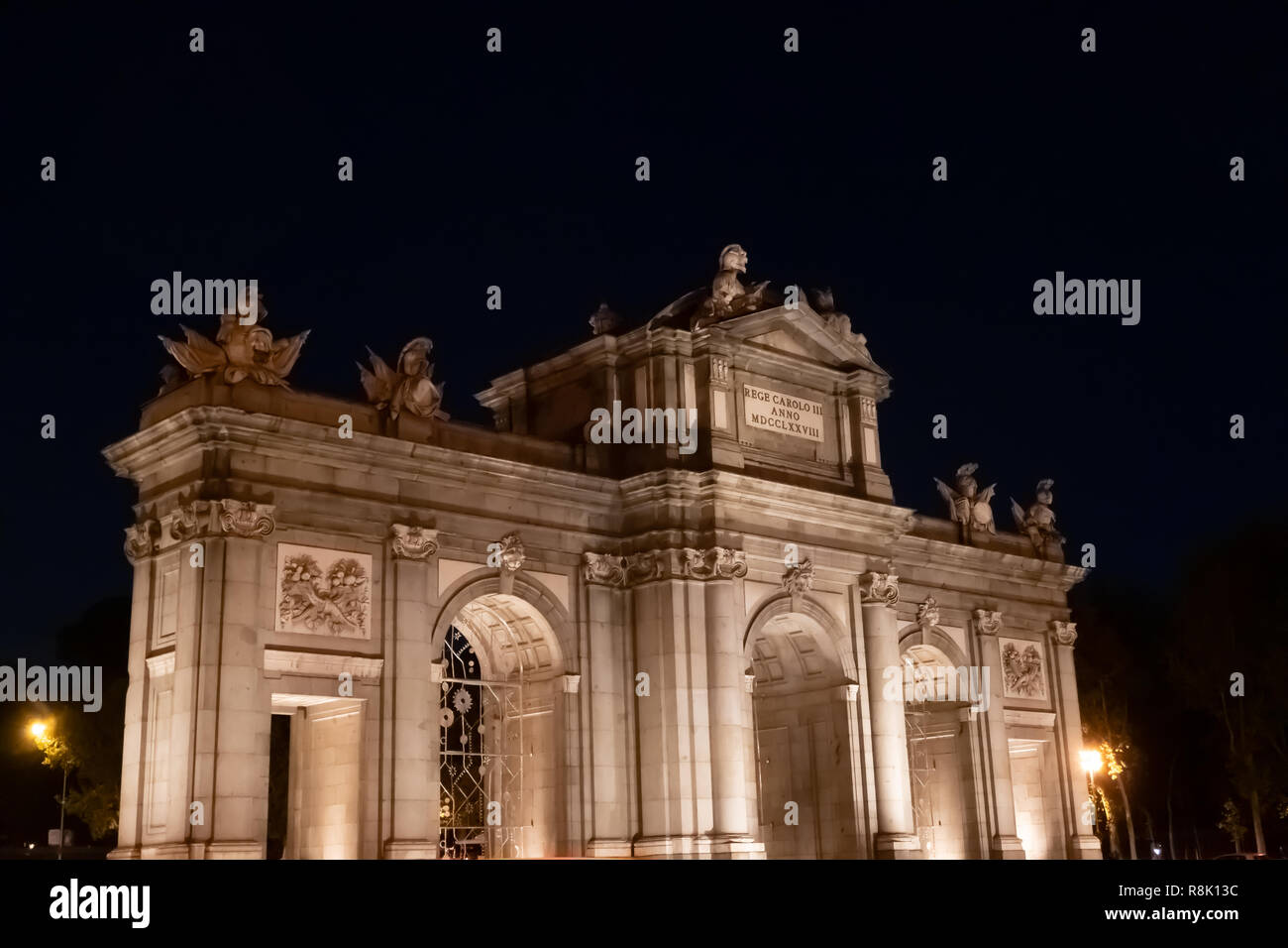 The Puerta de Alcala, a Neo-classical monument in the Plaza de la ...