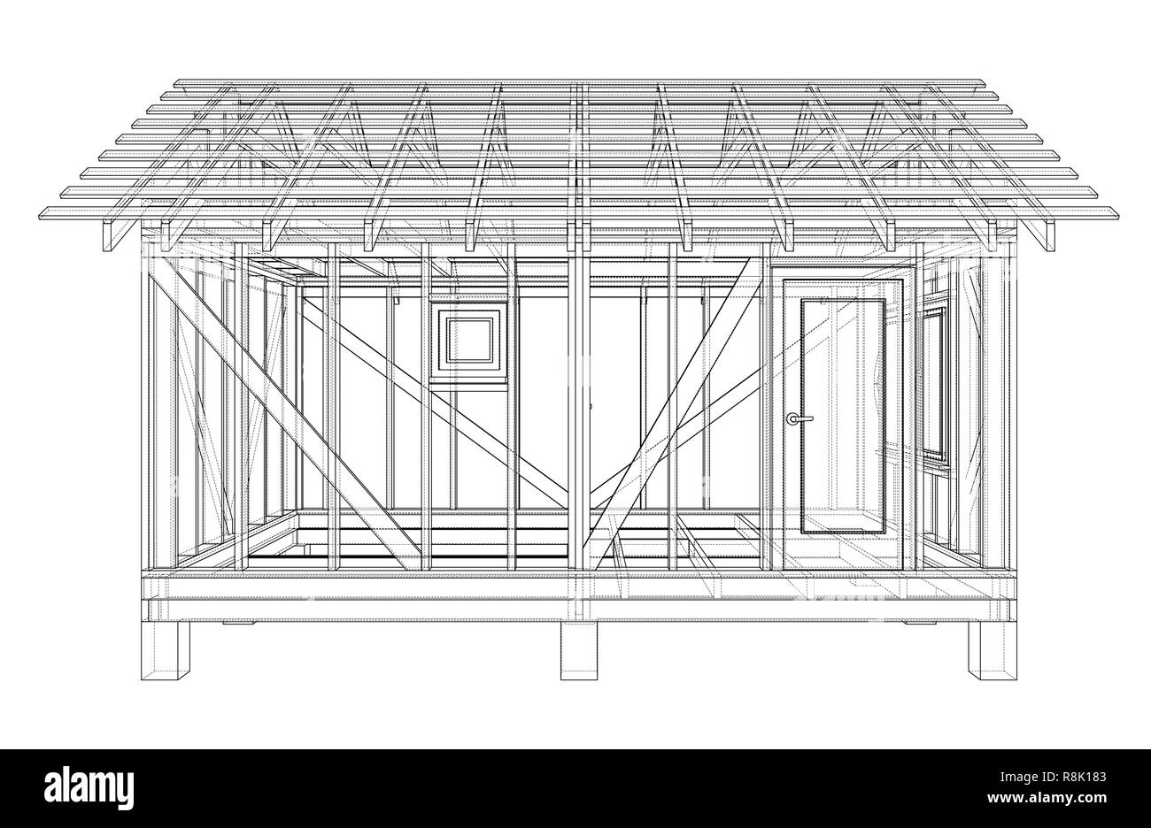 Private House Sketch Vector Stock Vector Image And Art Alamy