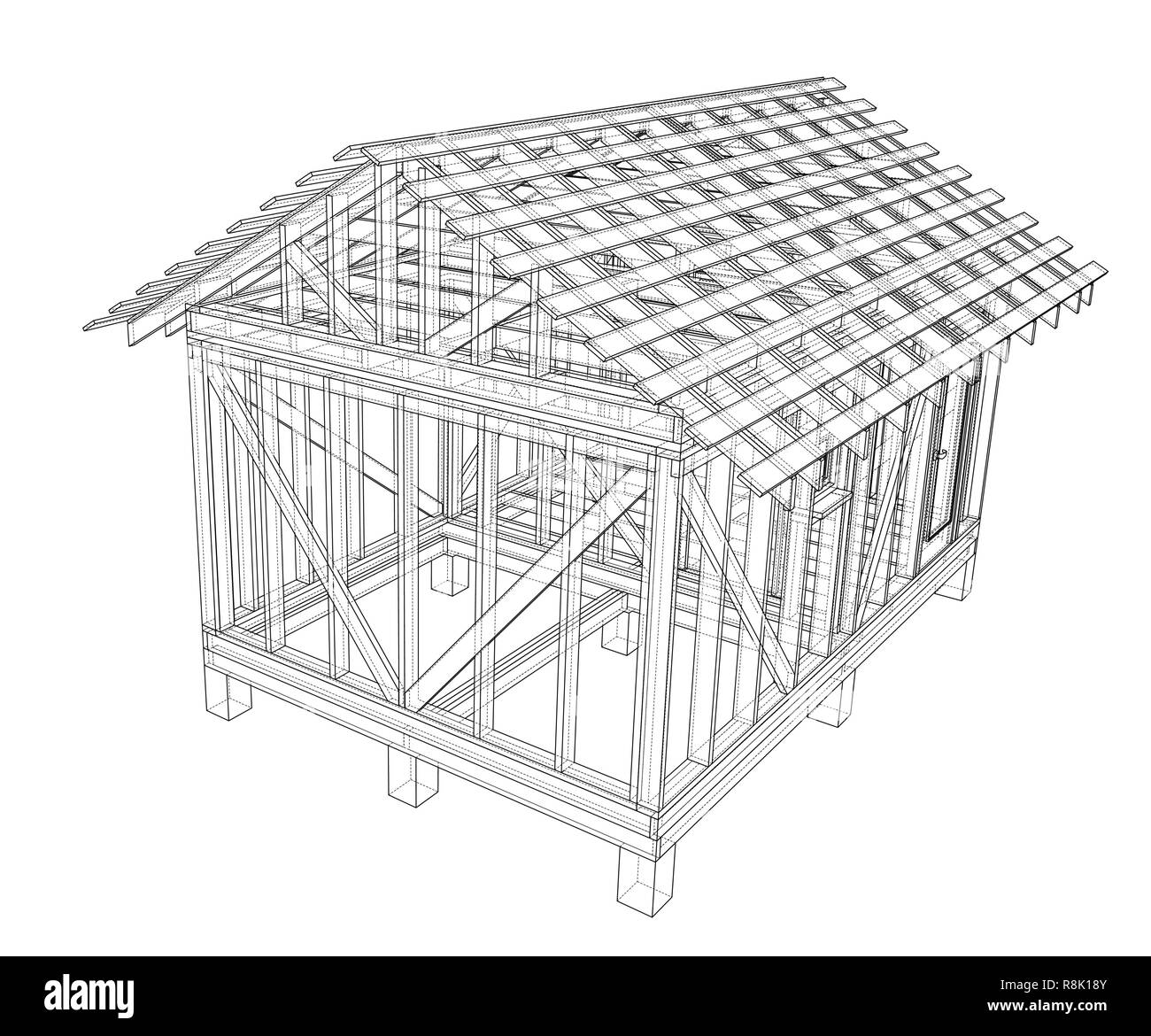 Private House Sketch Vector Stock Vector Image And Art Alamy