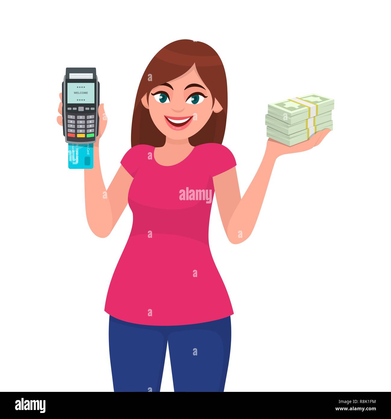 Card Swipe Machine Stock Vector Images - Alamy