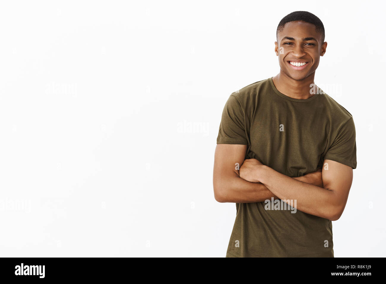 Cross arms over chest emotions hi-res stock photography and images - Alamy